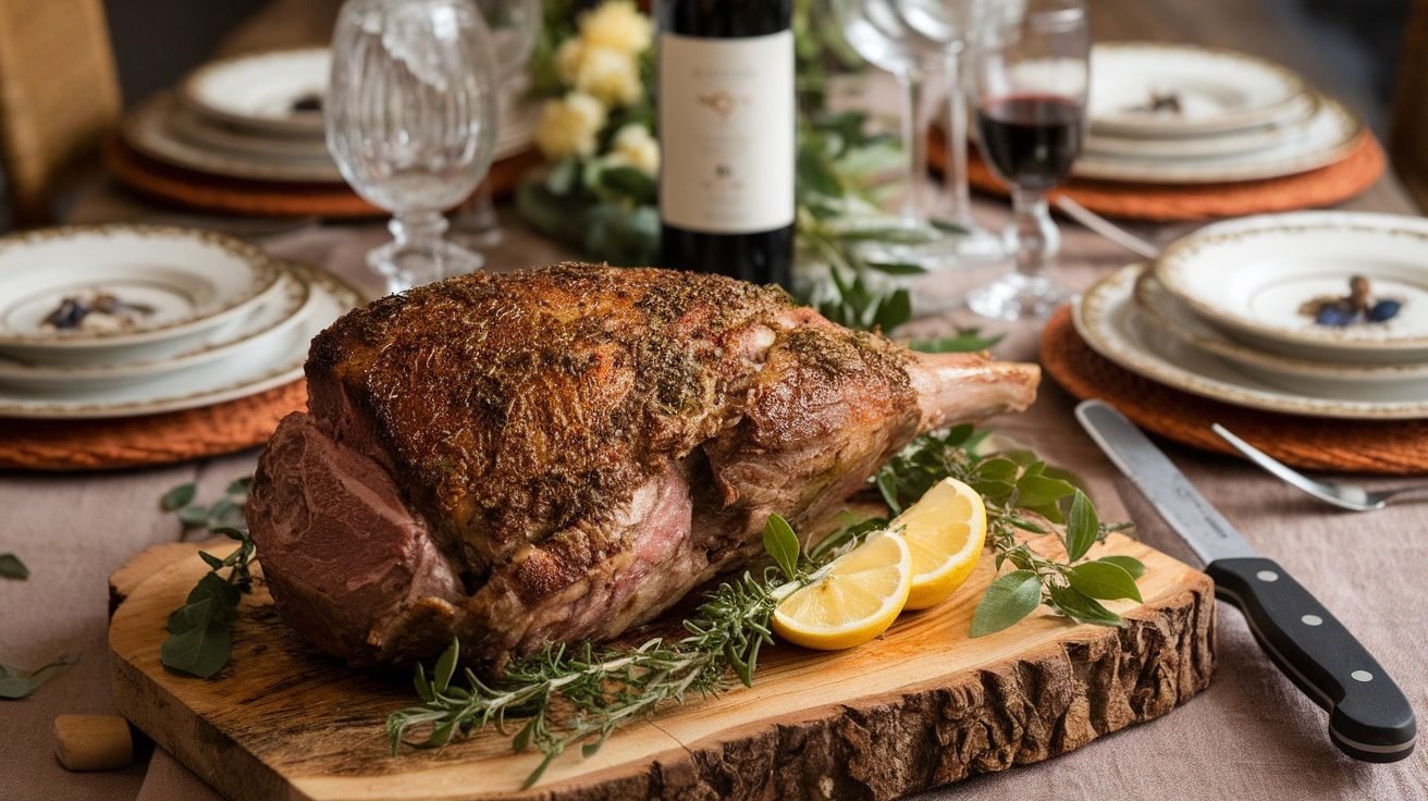 Savory Roasted Leg of Lamb with Lemon-Herb Salt Recipe - Food Blasts