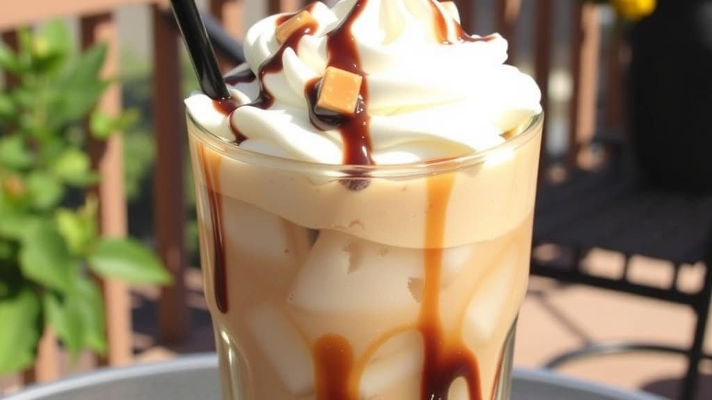 Mocha Toffee Chip Iced Coffee Recipe - Food Blasts