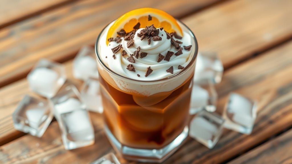 Dark Chocolate Orange Zest Iced Coffee Recipe - Food Blasts